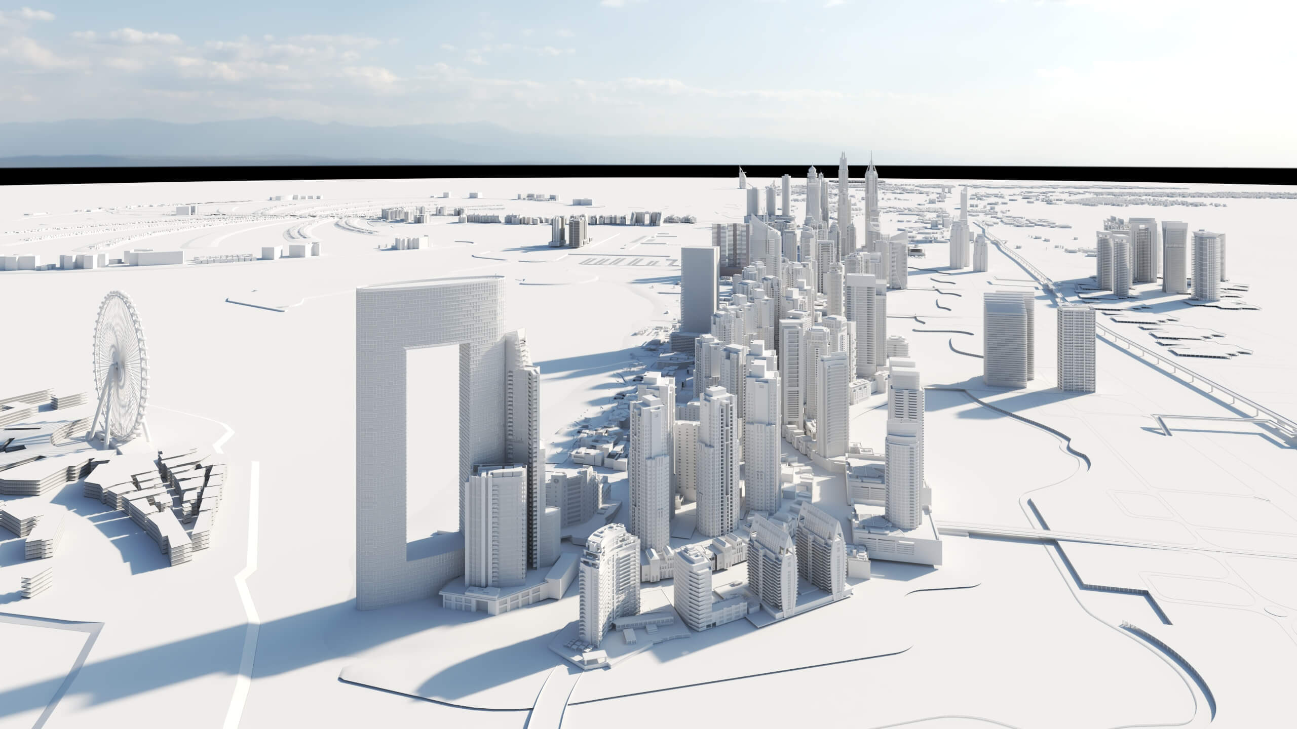 Dubai Buildings 2 - 3D Model by 4kcitywalktour