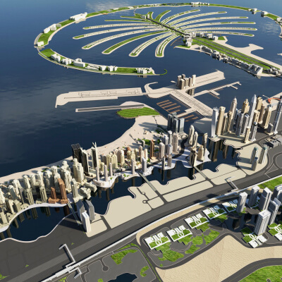 Dubai Buildings 2 - 3D Model by 4kcitywalktour