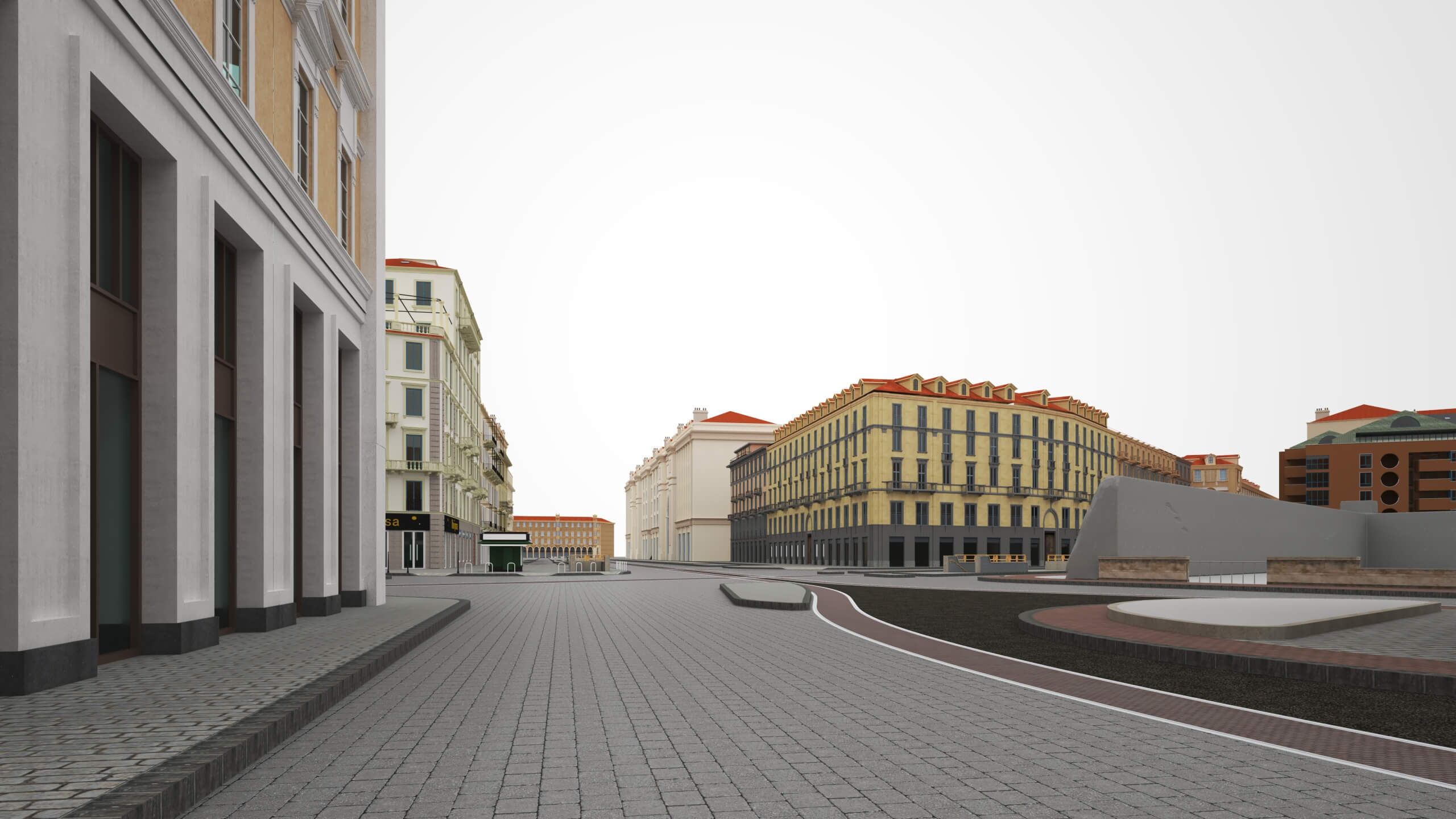 Italy Street - 3D Model by 4kcitywalktour