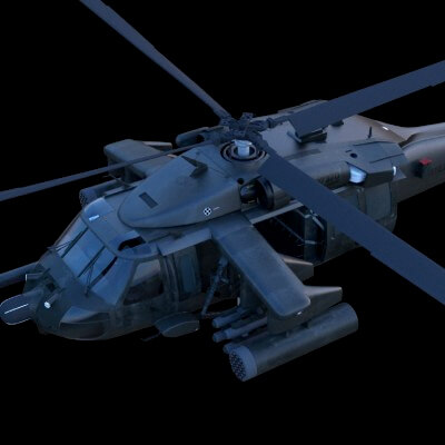 MH-60 Black Hawk Special Operations Variant 3D Model by 4kcitywalktour