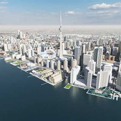 Toronto City, Canada - 3D Model by 4kcitywalktour