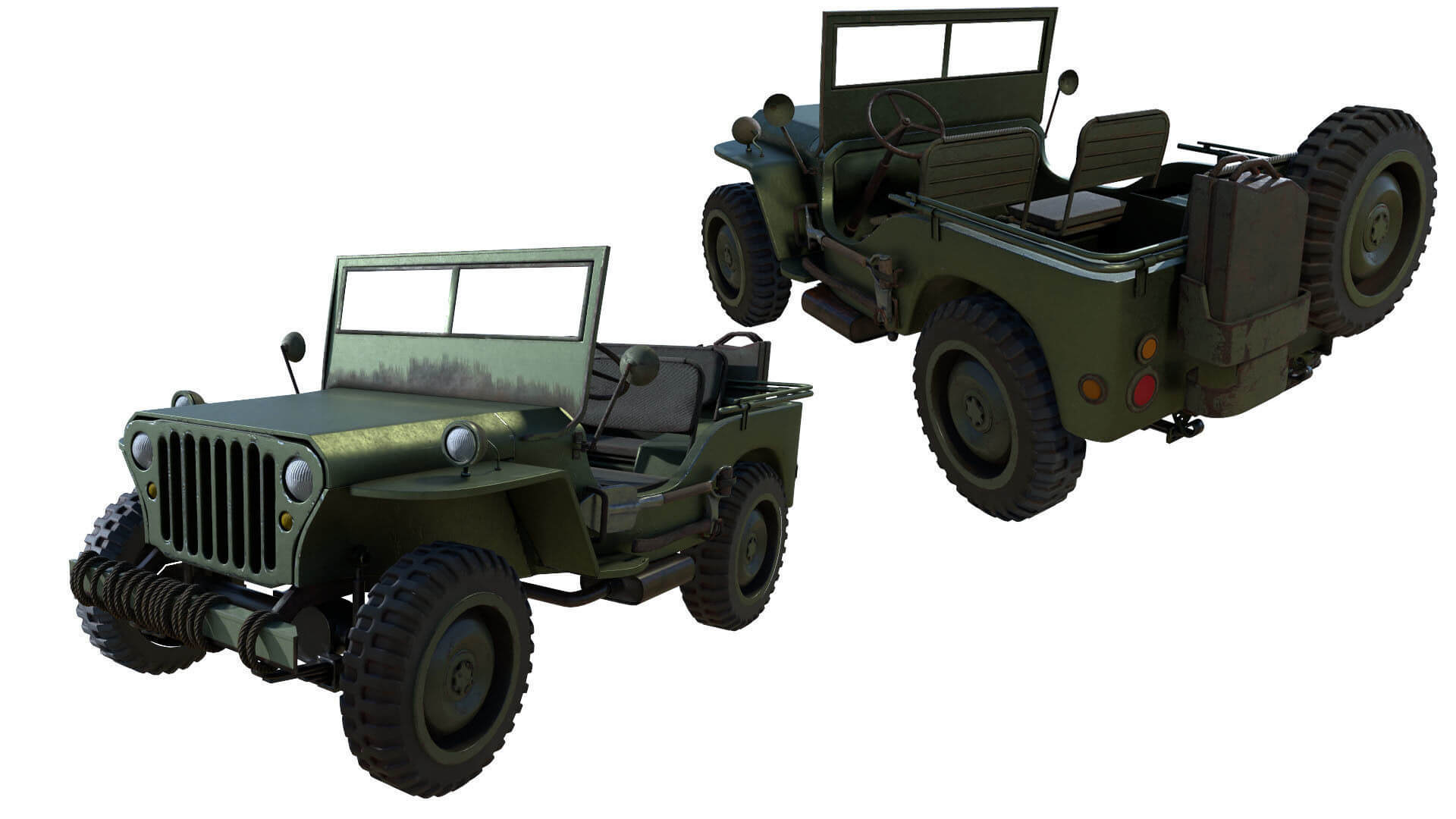 army jeep 3D Render, Digital Art by 512pixel