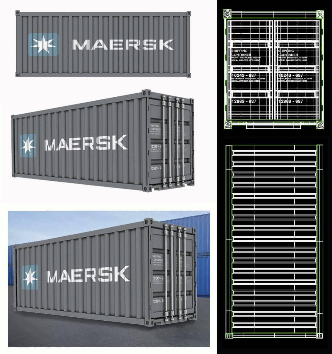 shipping container available to buy all formats supported 3D Render