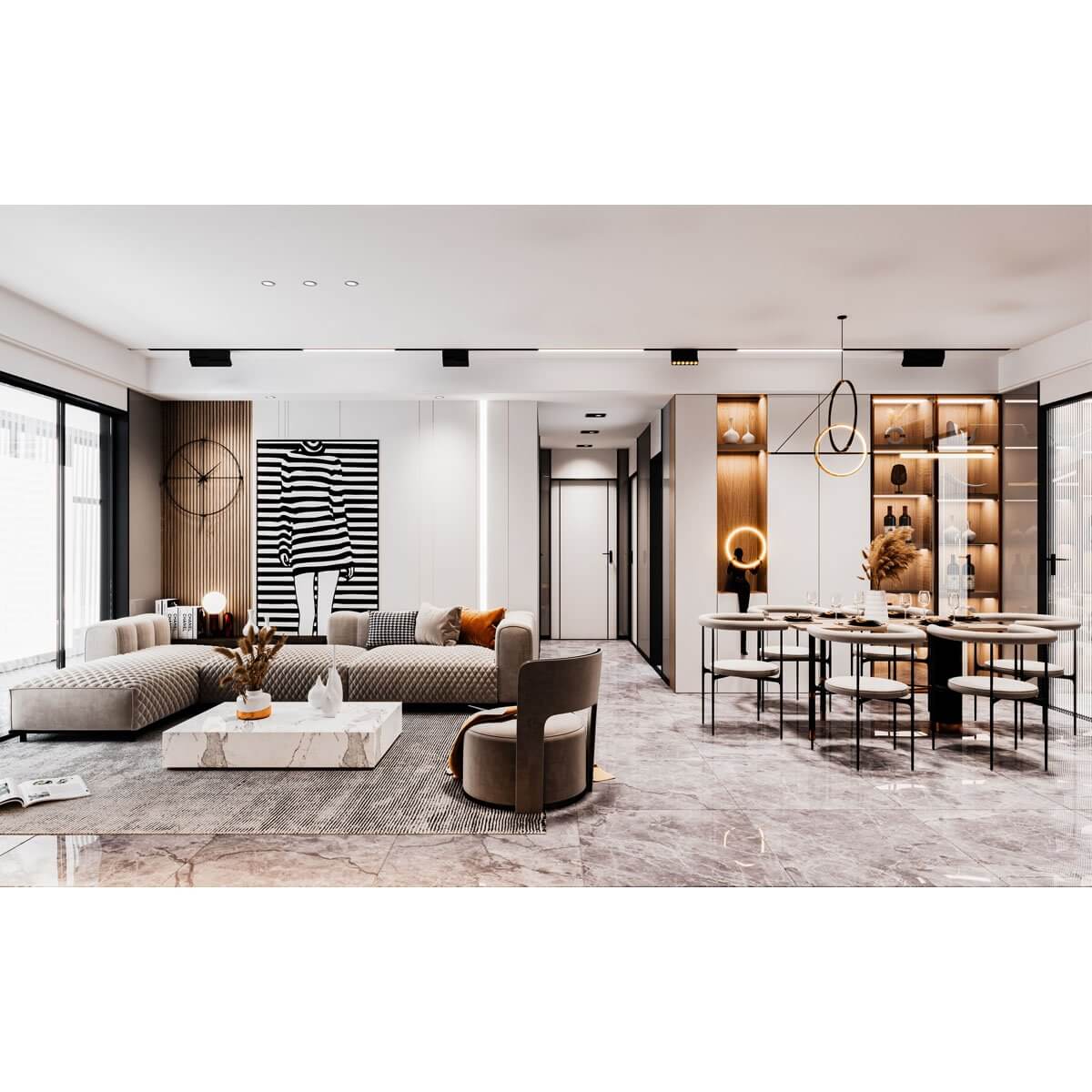 Interior Scene-Modern Living Room 3D Render by 531113675