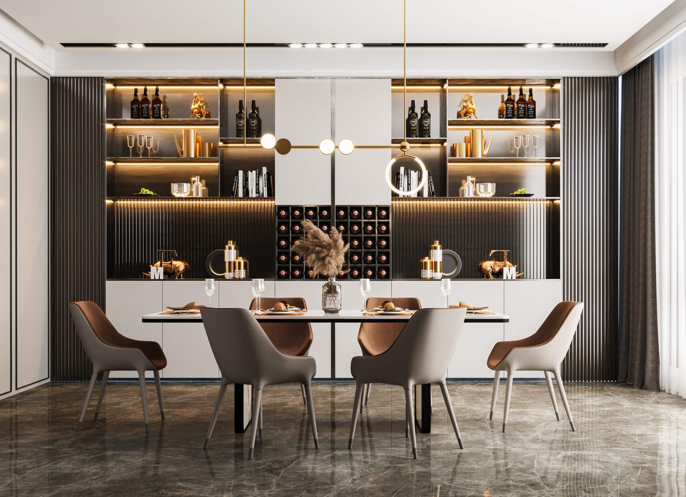 Modern Dinning Room - 3D Model by 531113675