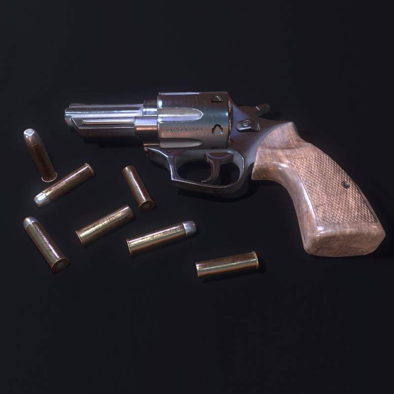 Revlover Handgun - 3D Model by 7718726