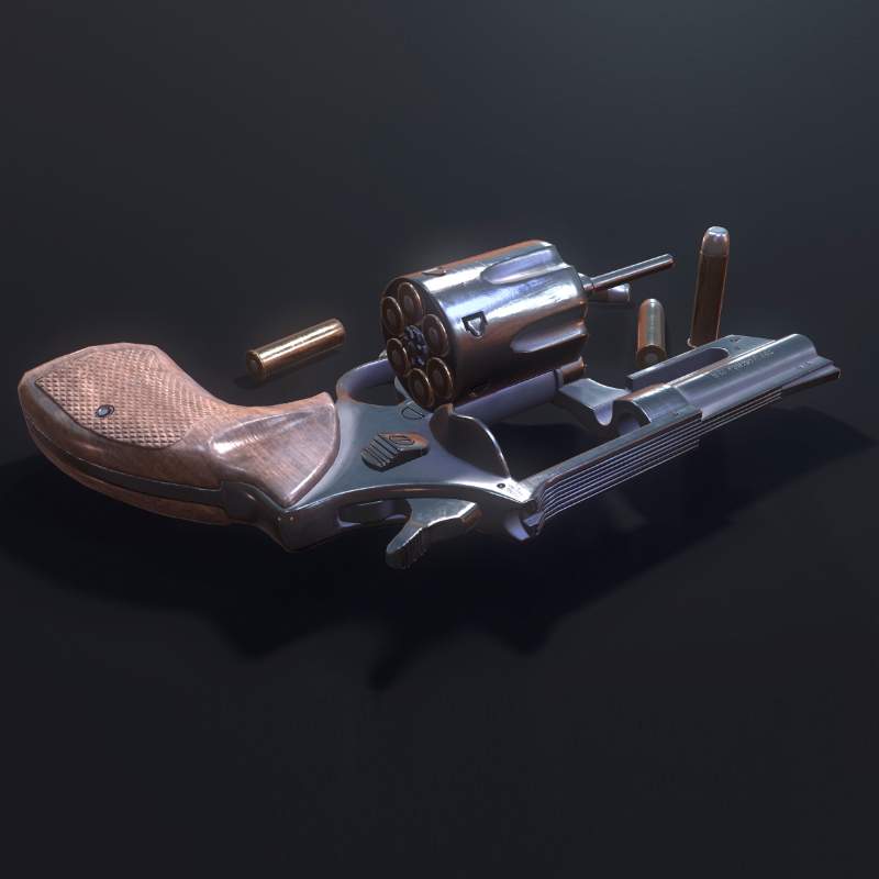 Revlover Handgun - 3D Model by 7718726