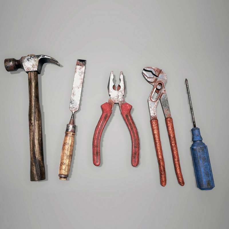 Old Tools Minipack - 3D Model by 7718726