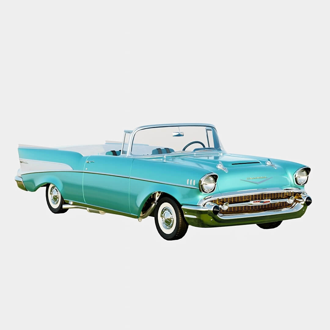 Chevrolet Bel Air 1957 Convertible - 3D Model by 777angels777