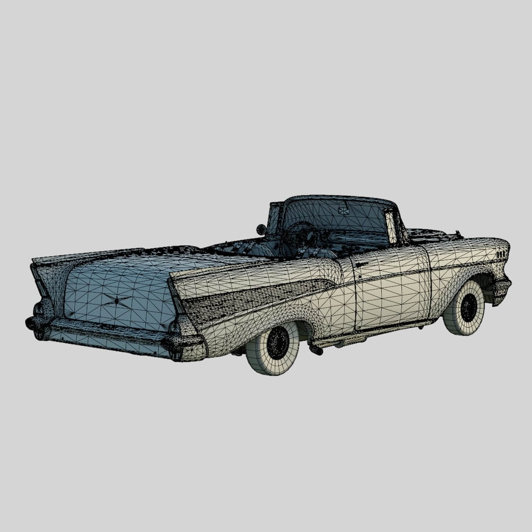 Chevrolet Bel Air 1957 Convertible - 3D Model by 777angels777