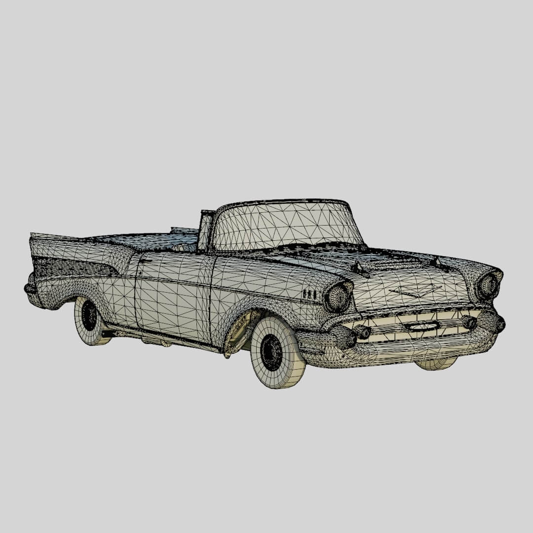 Chevrolet Bel Air 1957 Convertible - 3D Model by 777angels777