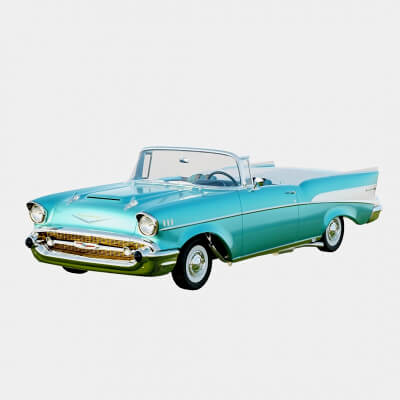 Chevrolet Bel Air 1957 Convertible - 3D Model by 777angels777