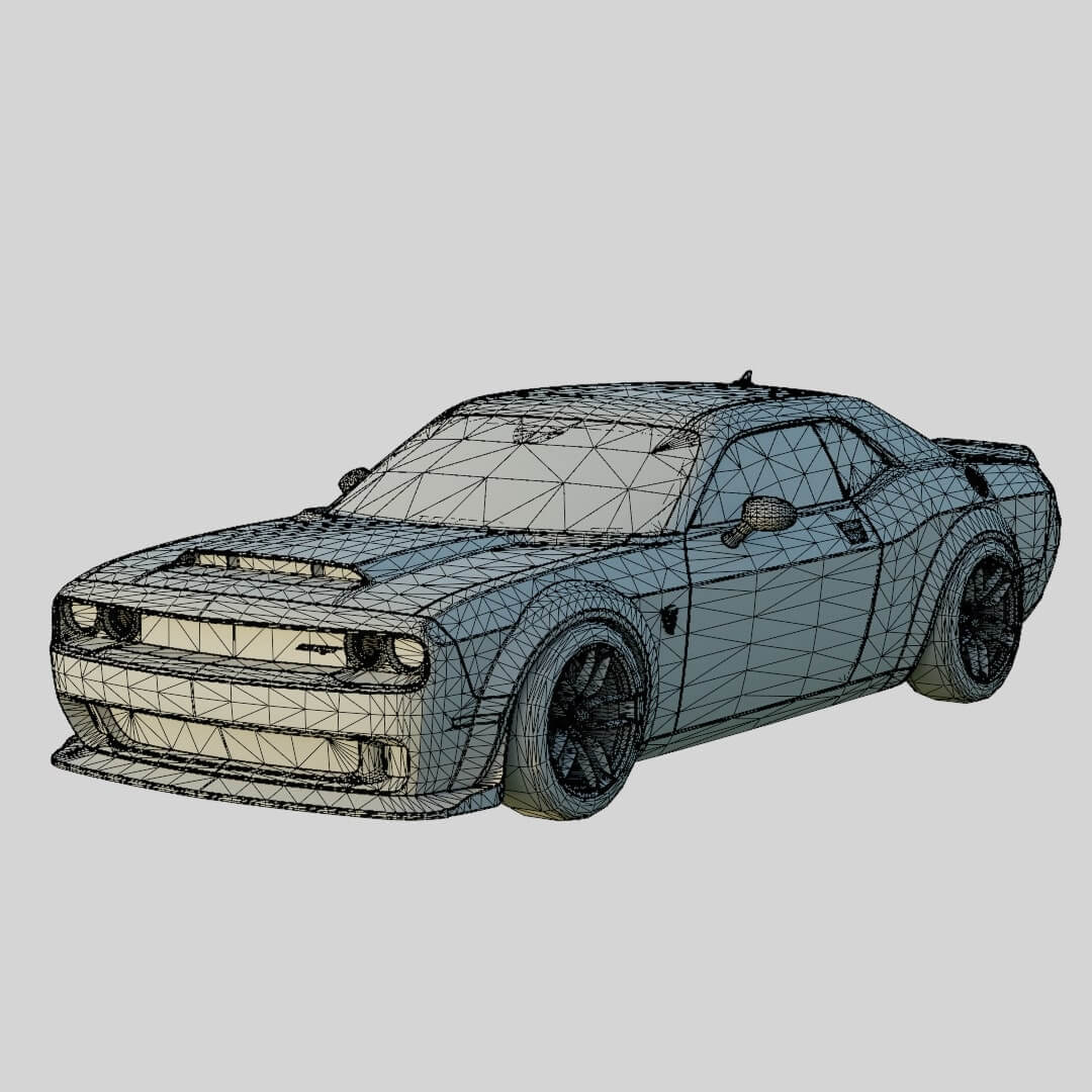 Dodge Challenger SRT Hellcat Widebody 2018 - 3D Model by 777angels777