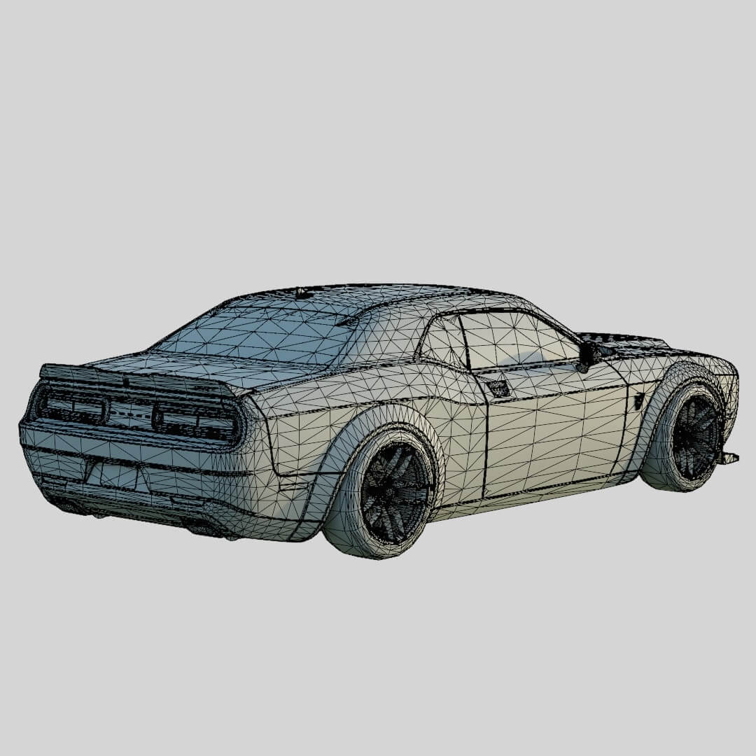 Dodge Challenger SRT Hellcat Widebody 2018 - 3D Model by 777angels777