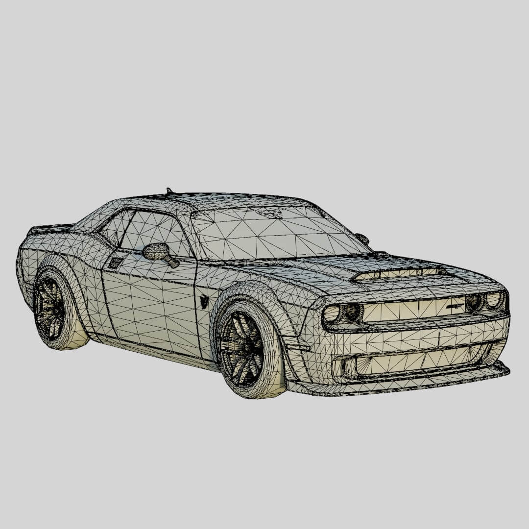 Dodge Challenger SRT Hellcat Widebody 2018 - 3D Model by 777angels777