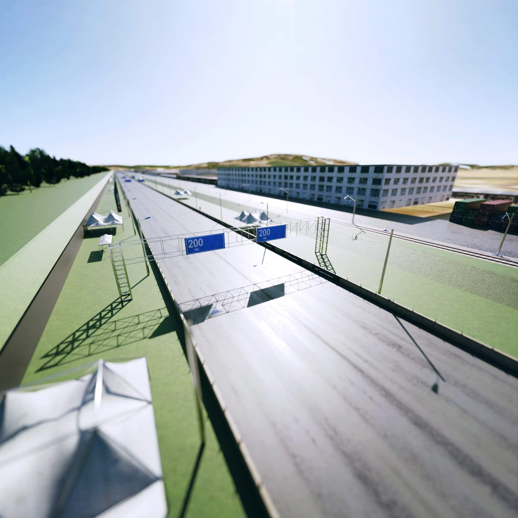 Drag Strip - 2000M 3D Model by 777angels777