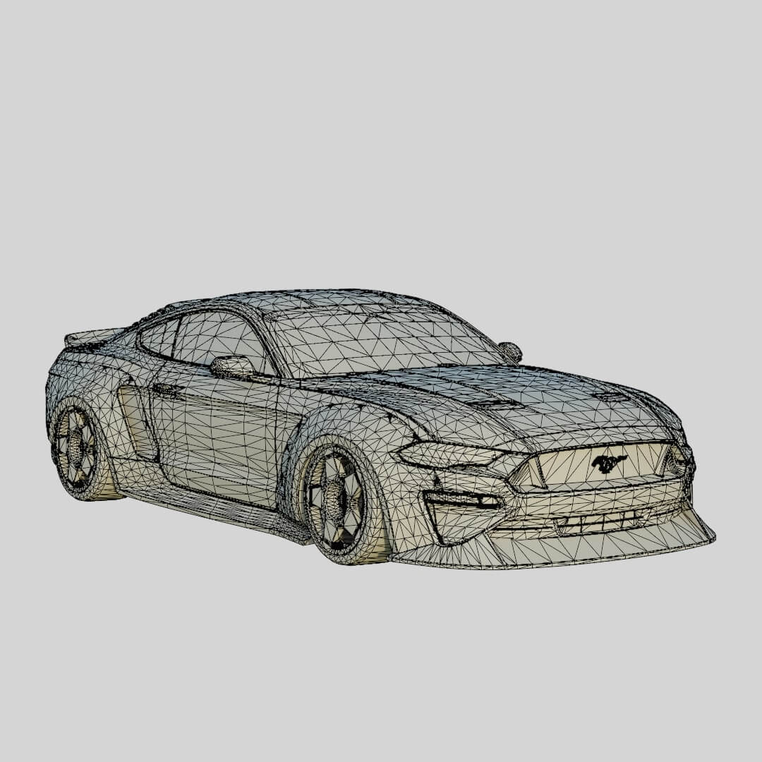 Ford Mustang GT 2018 Clinched Widebody Kit - 3D Model by 777angels777