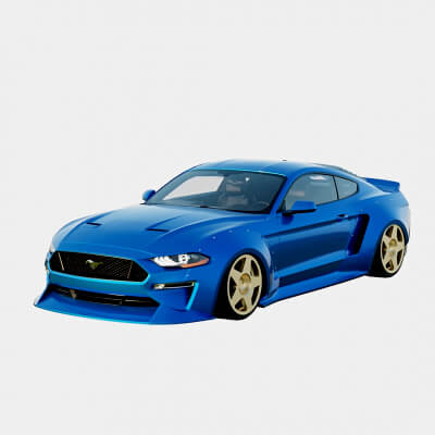 Ford Mustang GT 2018 Clinched Widebody Kit - 3D Model by 777angels777