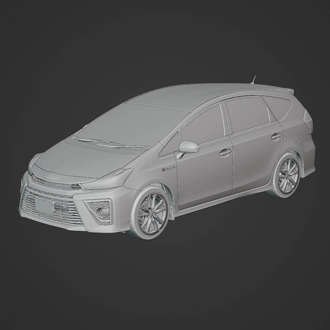 Toyota Prius Alpha GR Sport 2020 - 3D Model by 777angels777