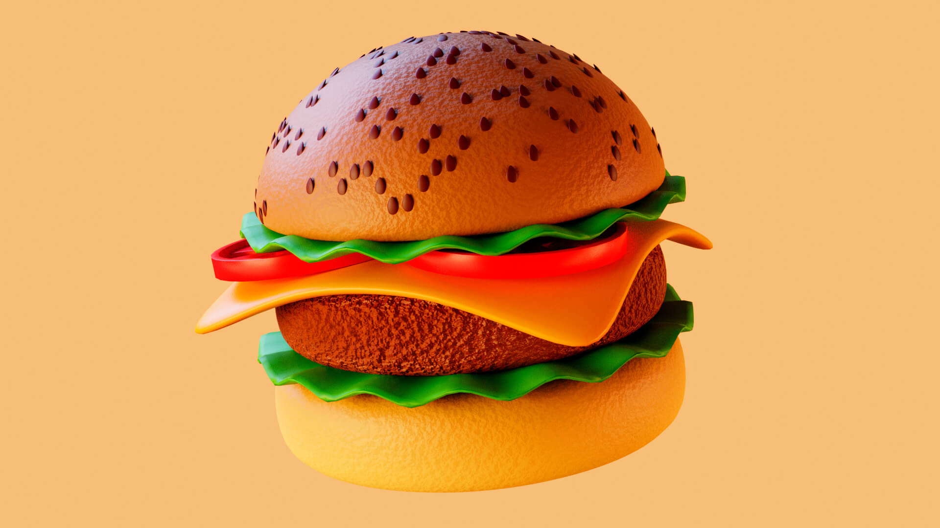 Burger 3D Model Hamburger by 7ka