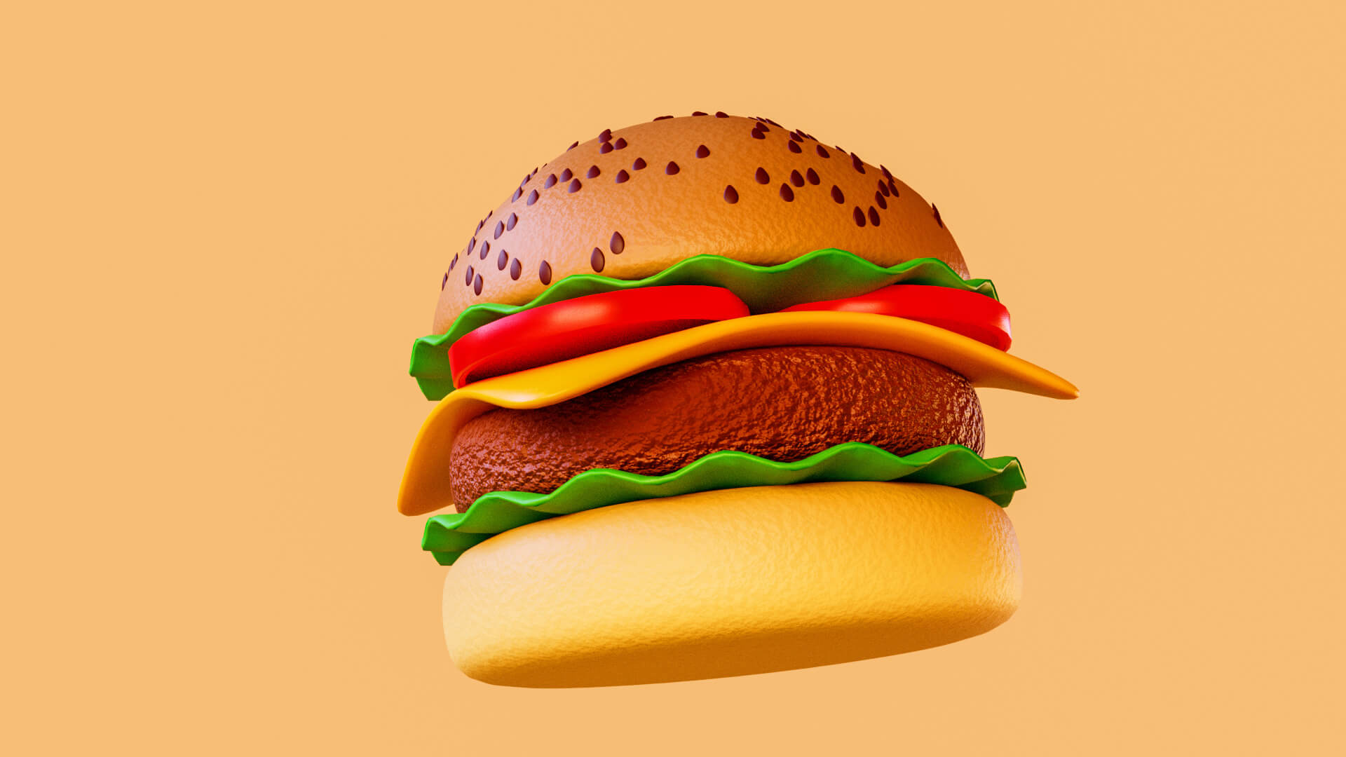 Burger 3D Model Hamburger by 7ka