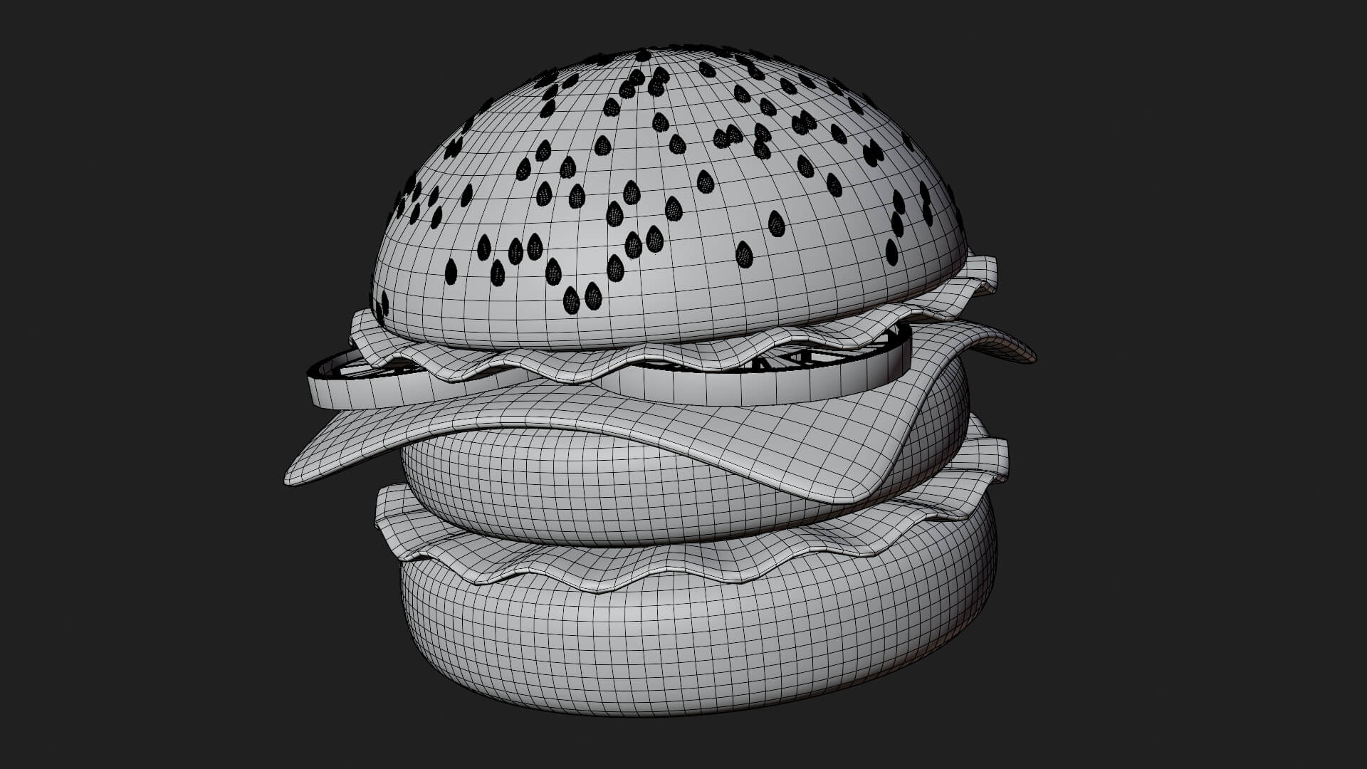 Burger 3D Model Hamburger by 7ka