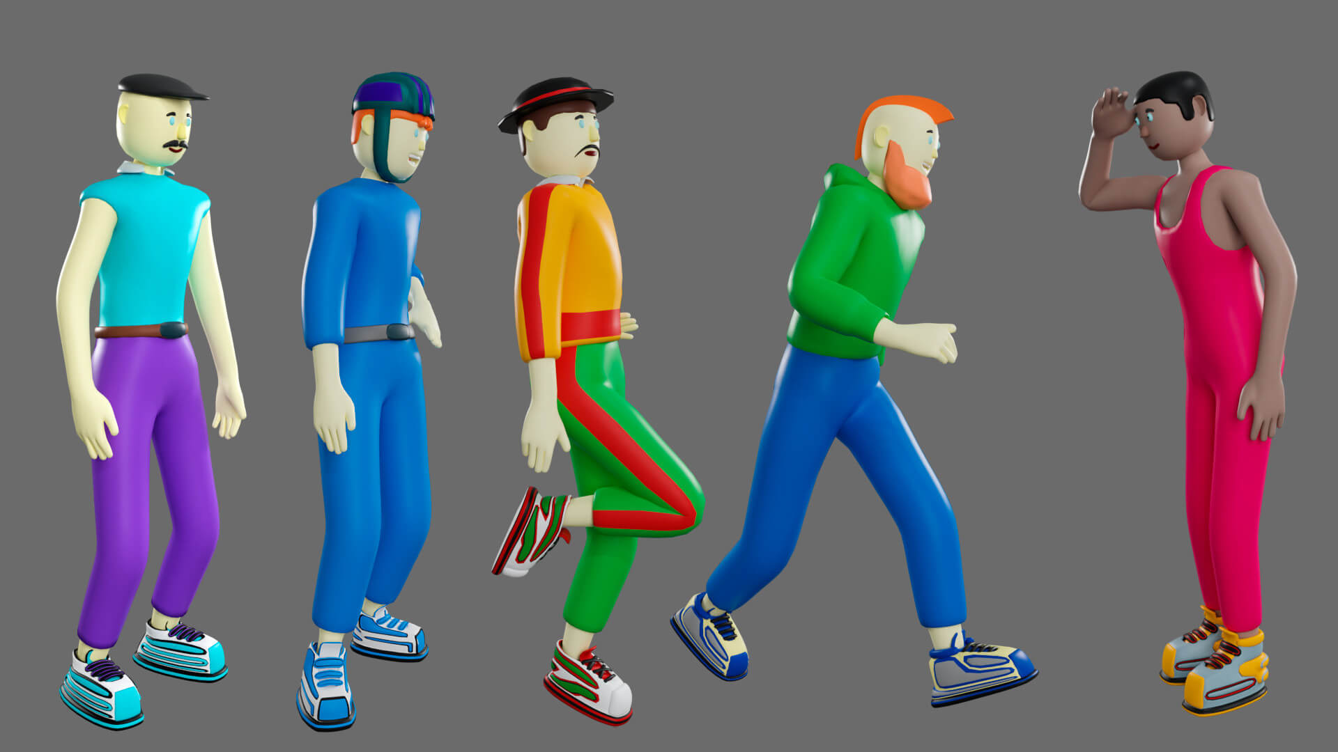 Cartoon Characters-1 3D Model by 7ka