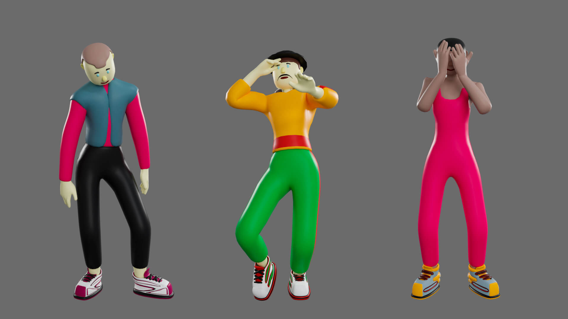 Cartoon Characters-1 3D Model by 7ka
