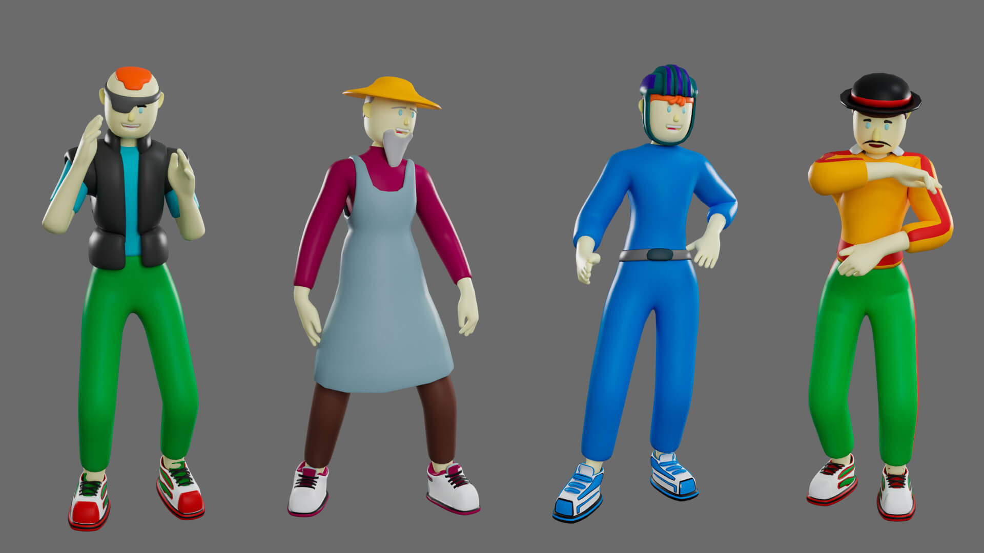 Cartoon Characters-1 3D Model by 7ka