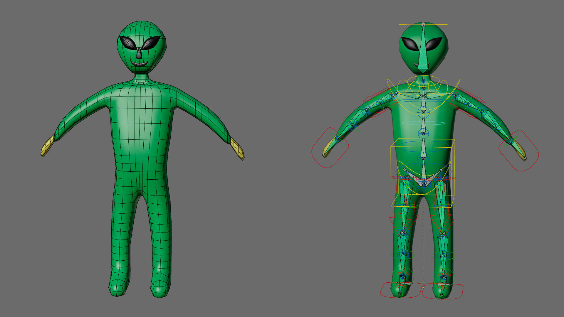 Cartoon Characters-3 Aliens 3D Model by 7ka