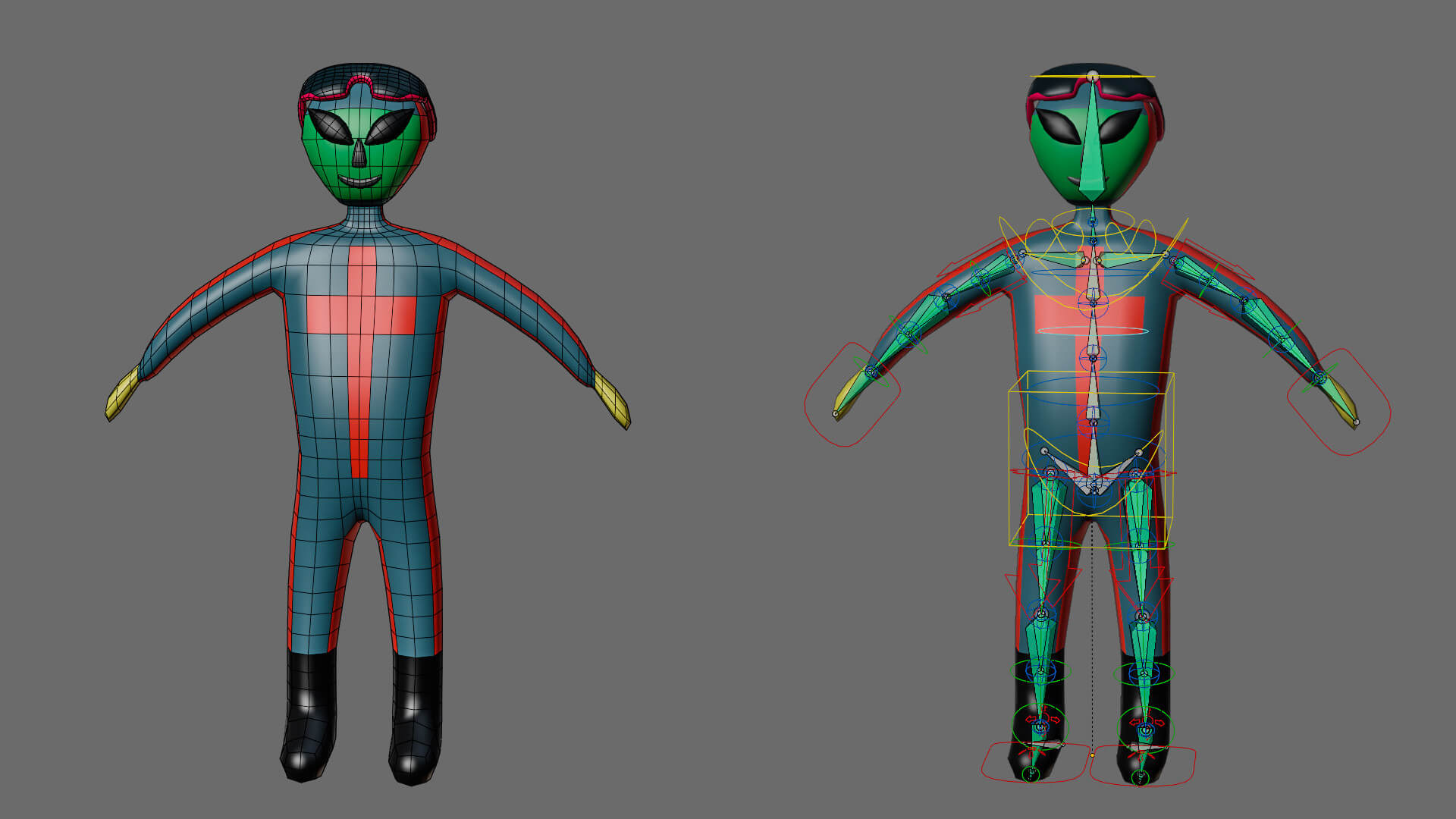 Cartoon Characters-3 Aliens 3D Model by 7ka