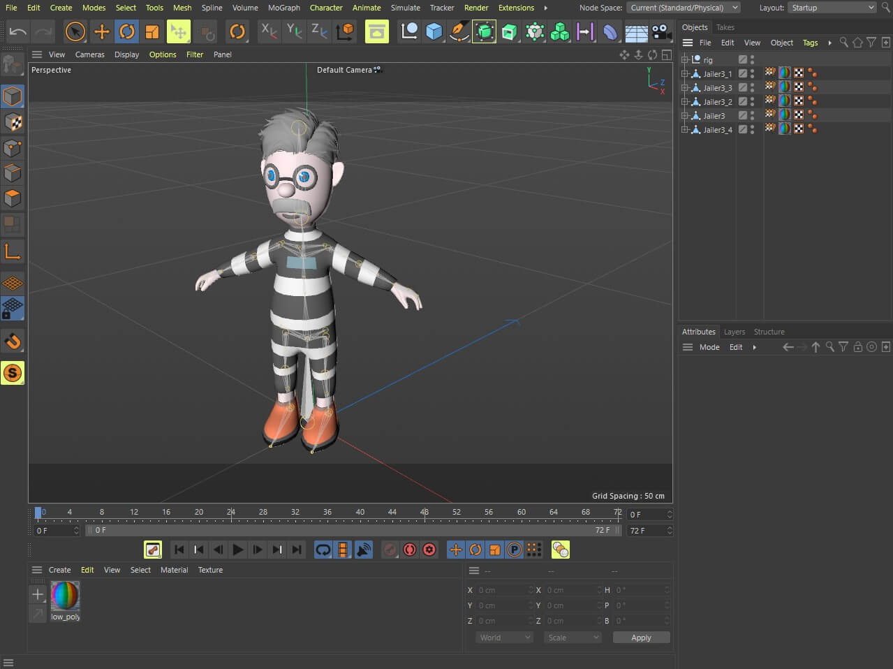 Cartoon Characters-Jailer and Policeman 3D Model by 7ka
