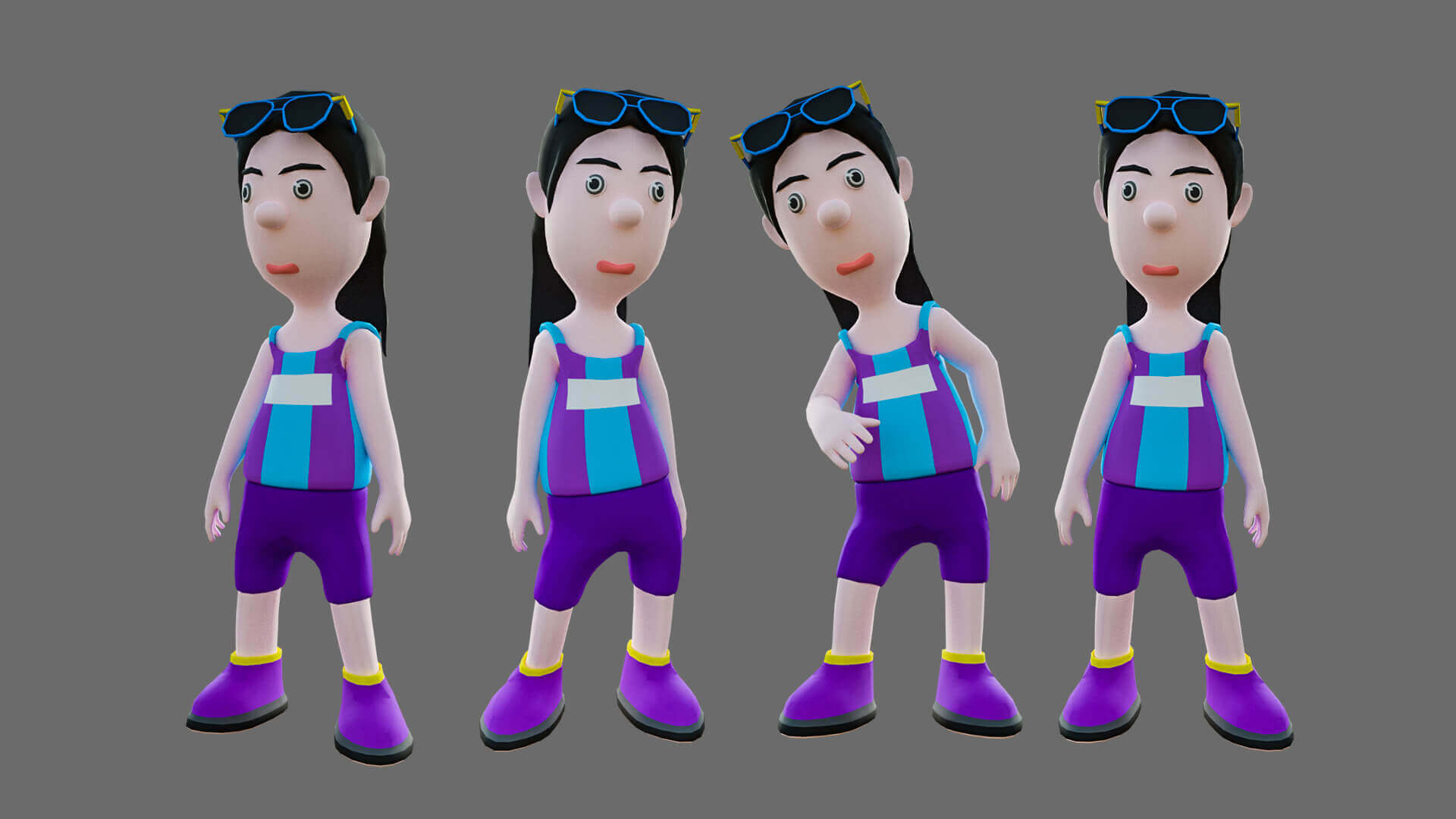 Cartoon Characters Sports Team - 3D Model by 7ka