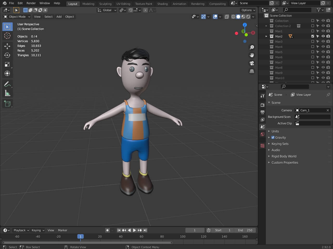 Cartoon Characters Sports Team - 3D Model by 7ka
