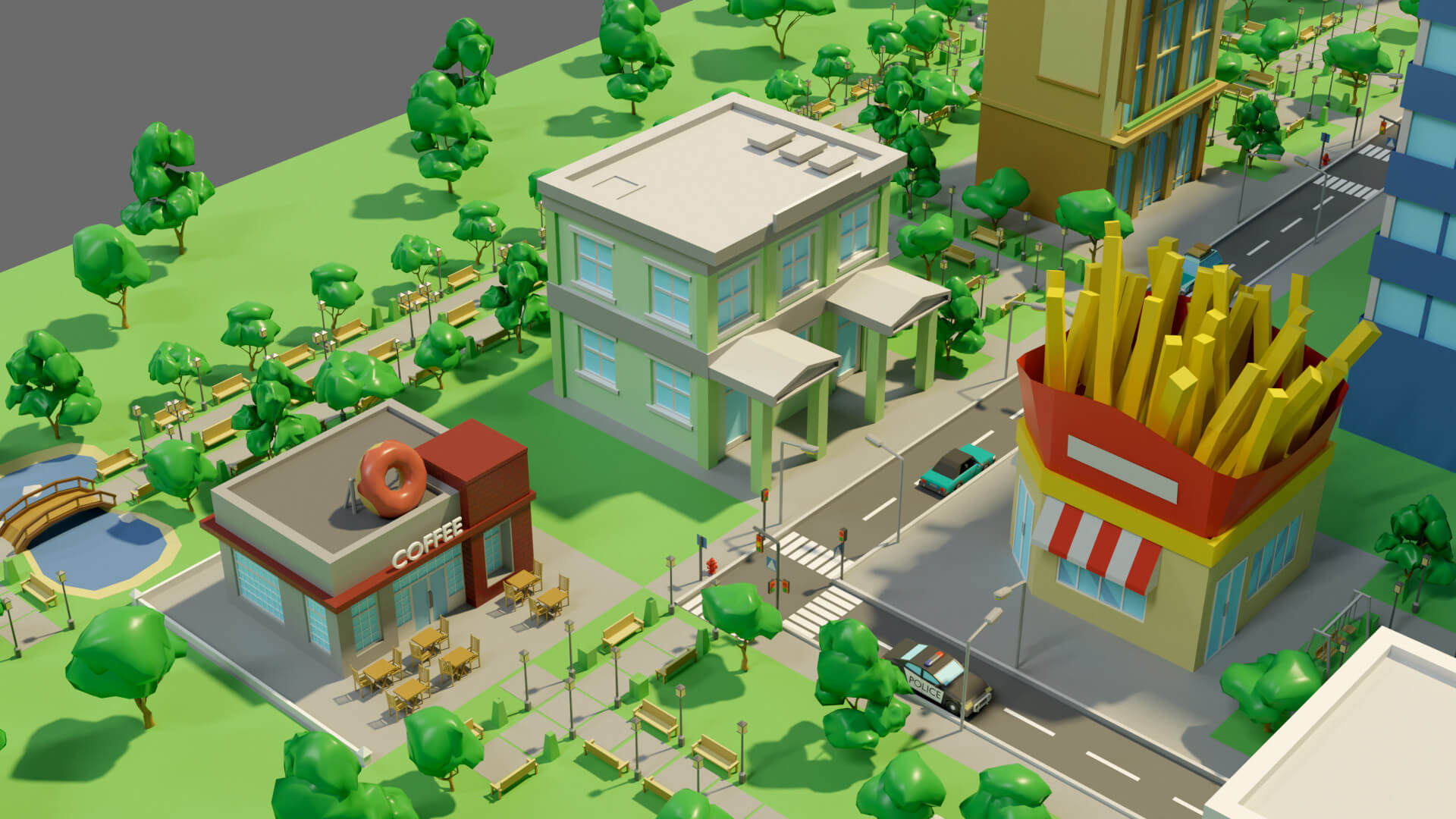 Cartoon City-1 3D Model by 7ka