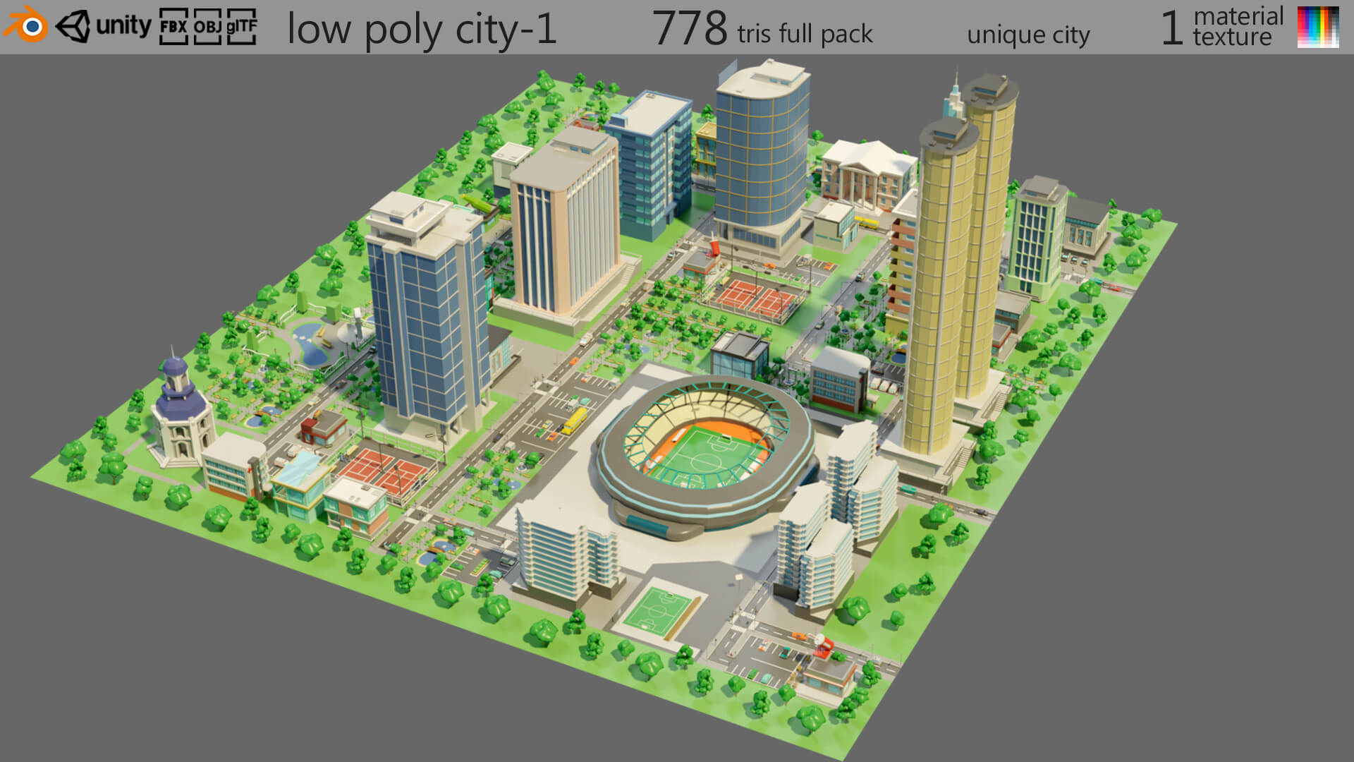 Cartoon City-1 3D Model by 7ka