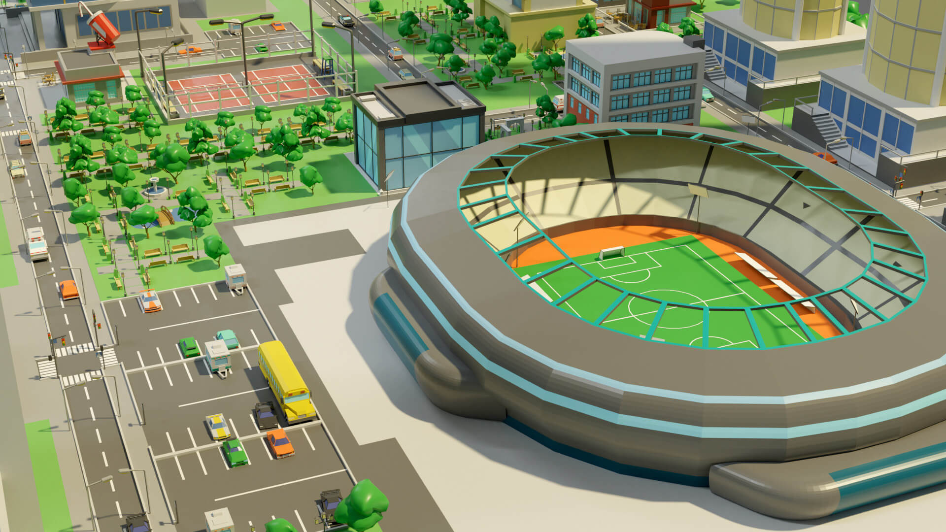 Cartoon City-1 3D Model by 7ka