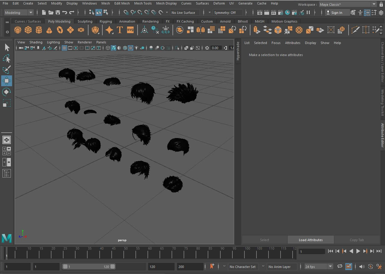 Cartoon Hairstyles - 3D Model by 7ka