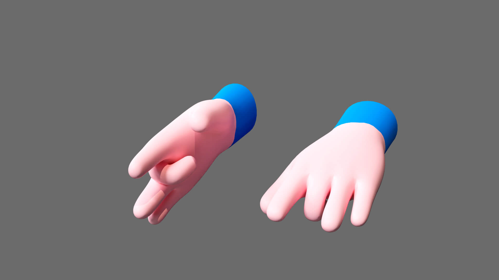 Cartoon Hands - 3D Model by 7ka