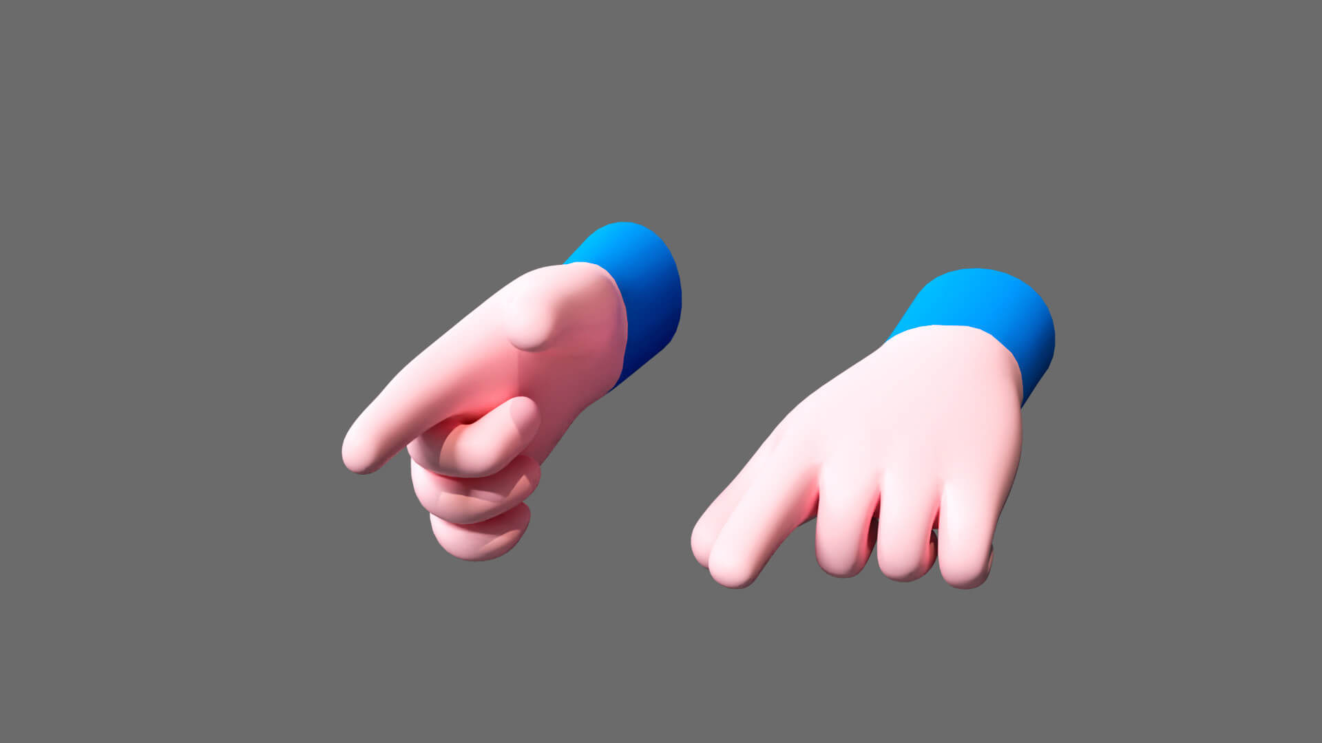 Cartoon Hands - 3D Model by 7ka