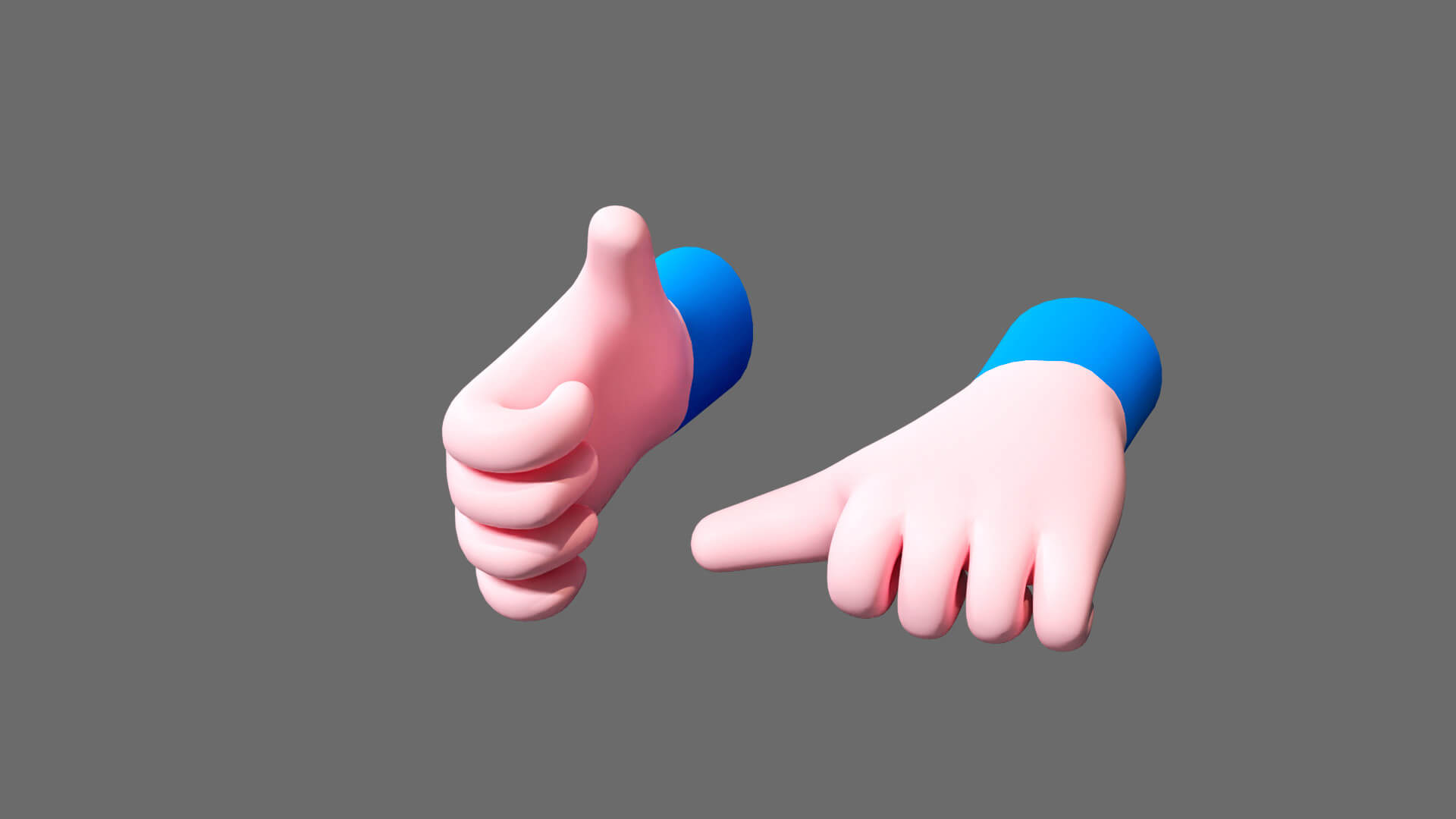 Cartoon Hands - 3D Model by 7ka