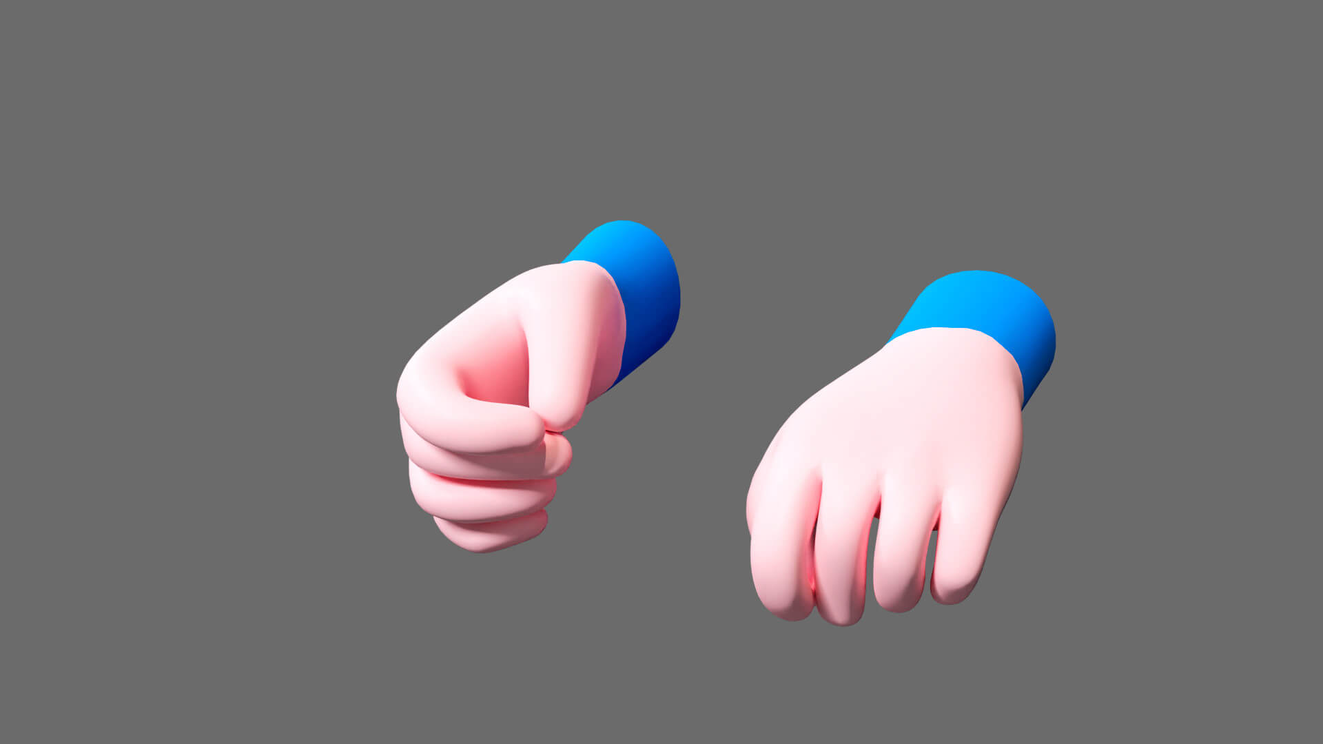 Cartoon Hands - 3D Model by 7ka