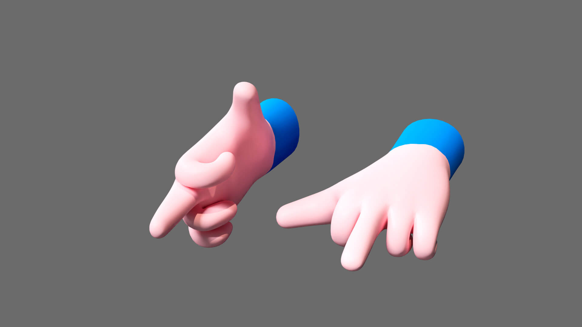 Cartoon Hands - 3D Model by 7ka