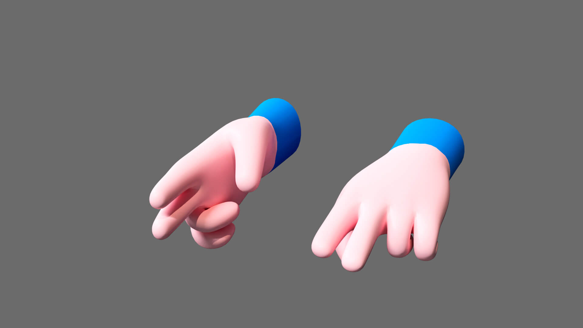 Cartoon Hands - 3D Model by 7ka