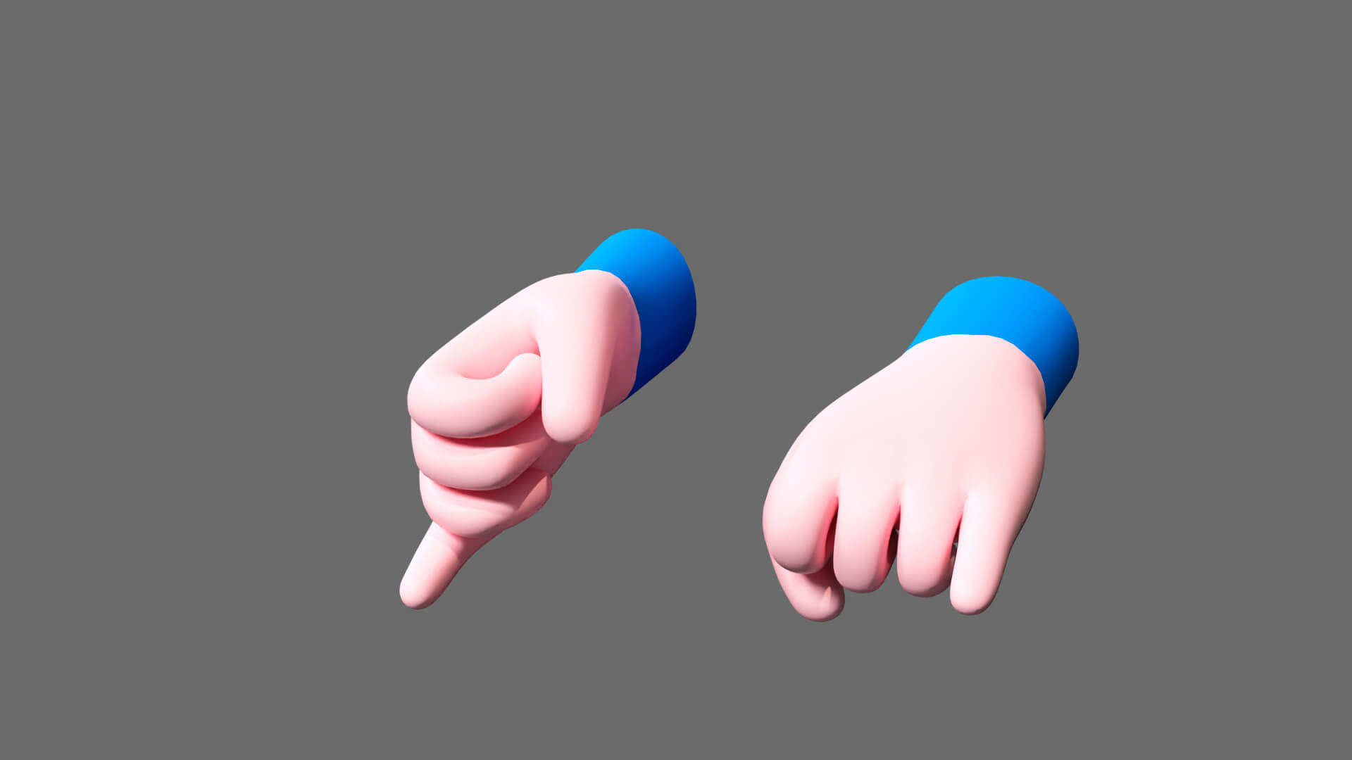 Cartoon Hands - 3D Model by 7ka