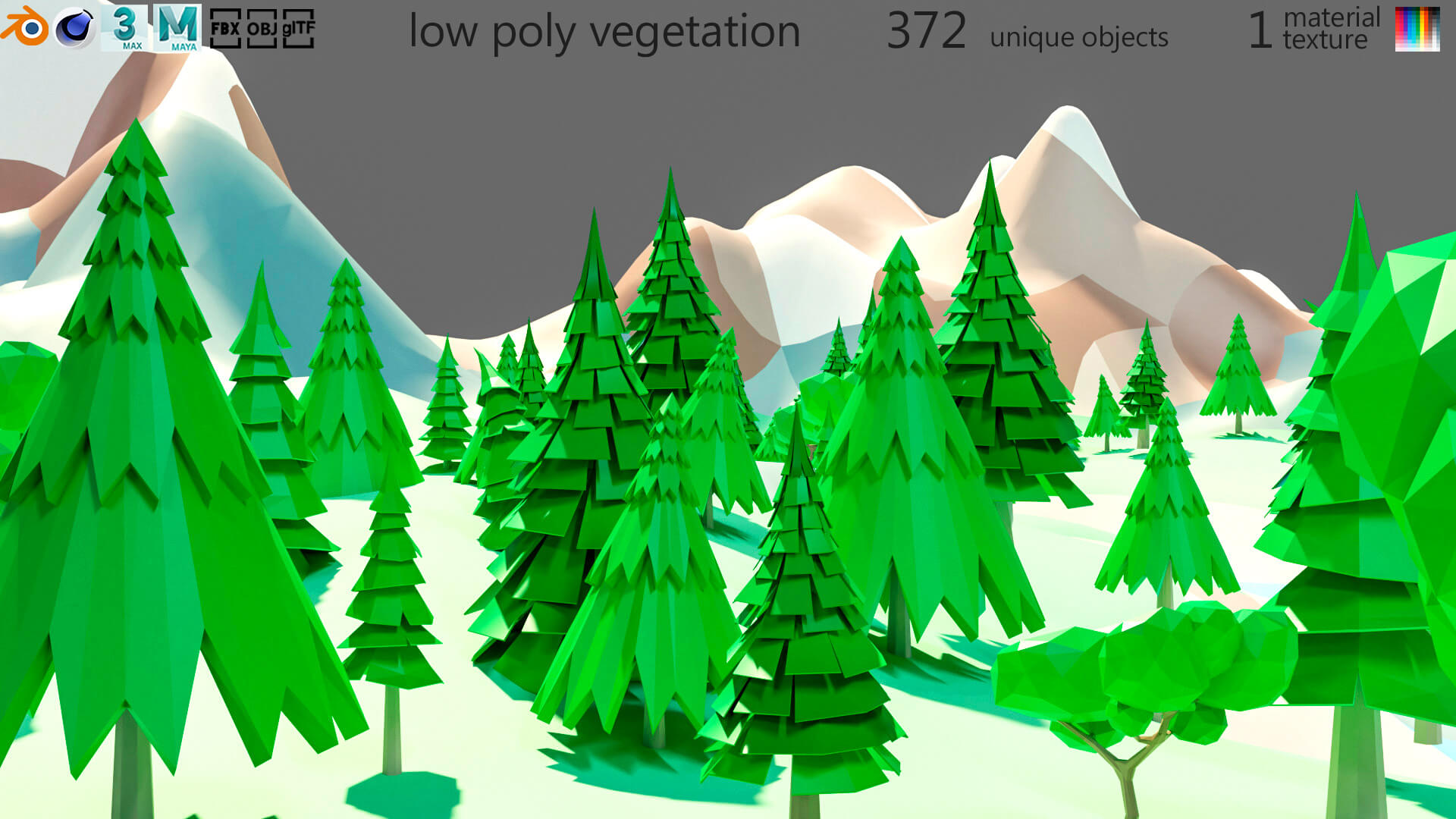 Cartoon Vegetation 2 - 3D Model by 7ka
