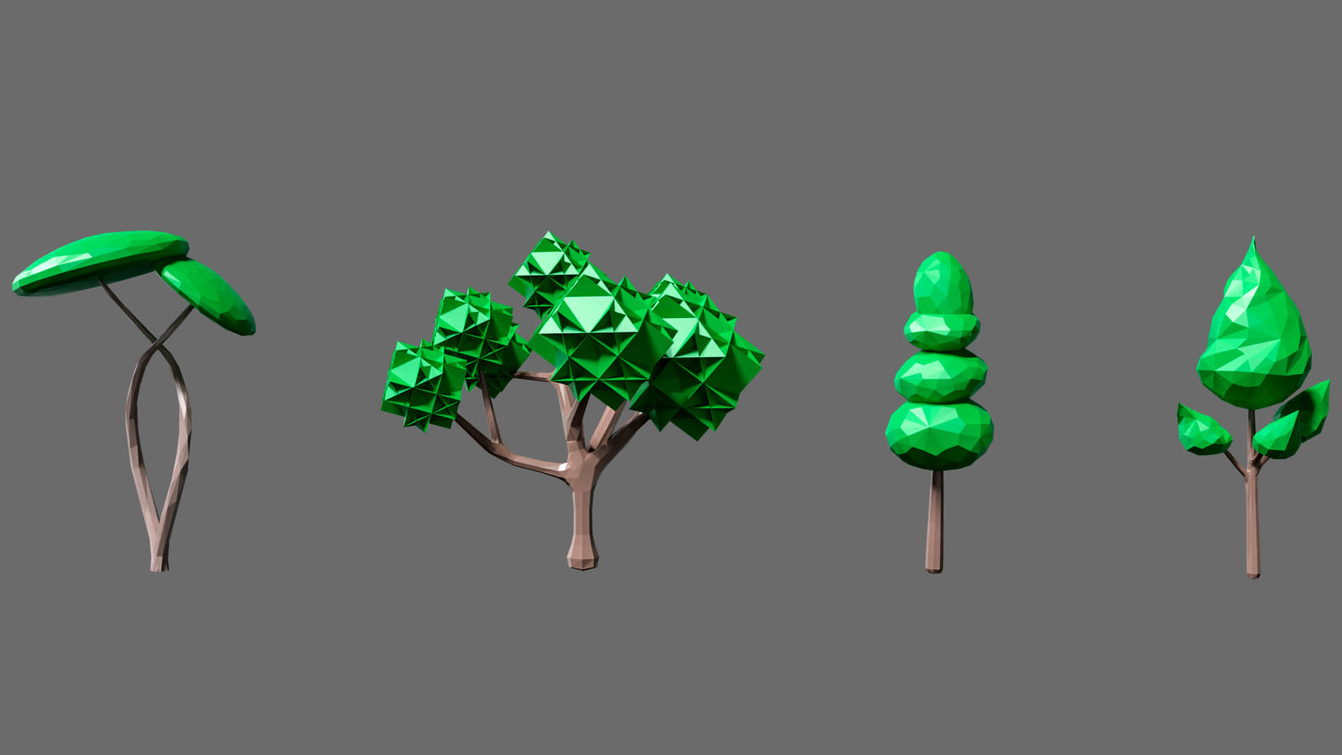 Cartoon Vegetation 2 - 3D Model by 7ka