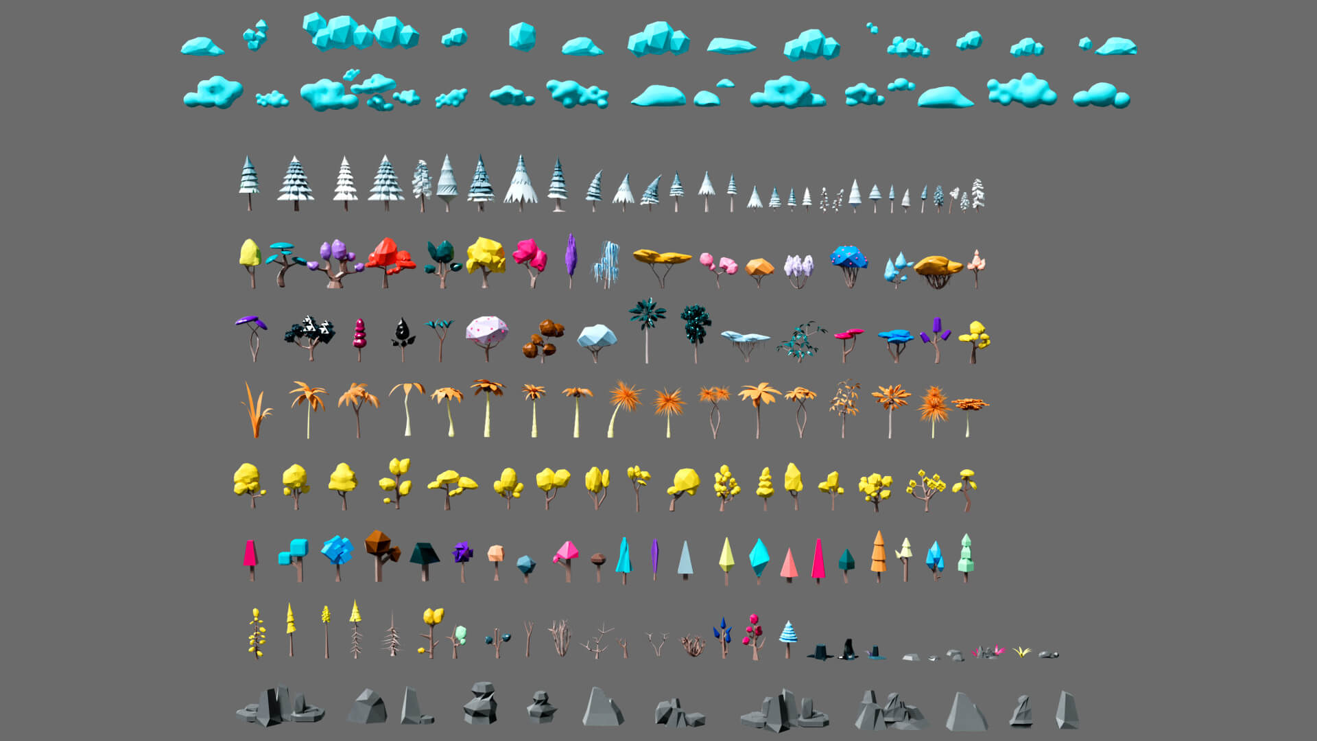 Cartoon Vegetation 2 - 3D Model by 7ka