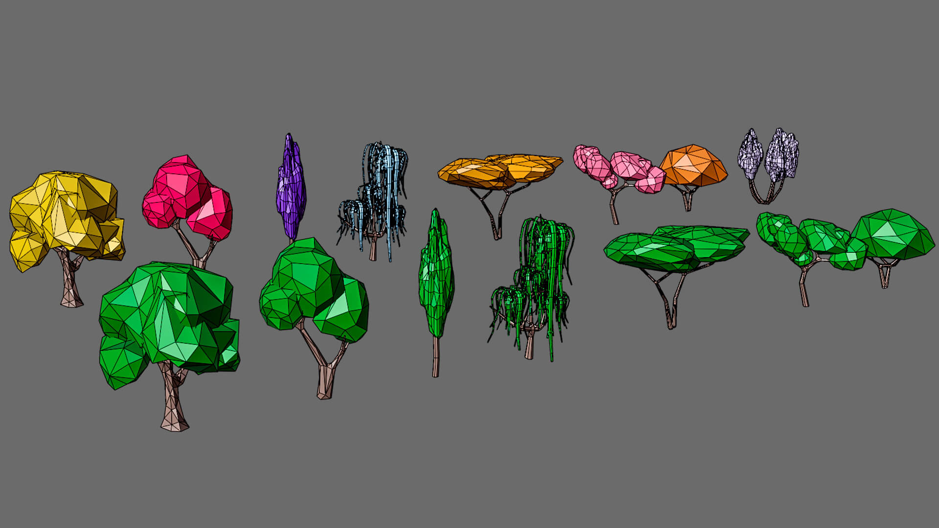 Cartoon Vegetation 2 - 3D Model by 7ka