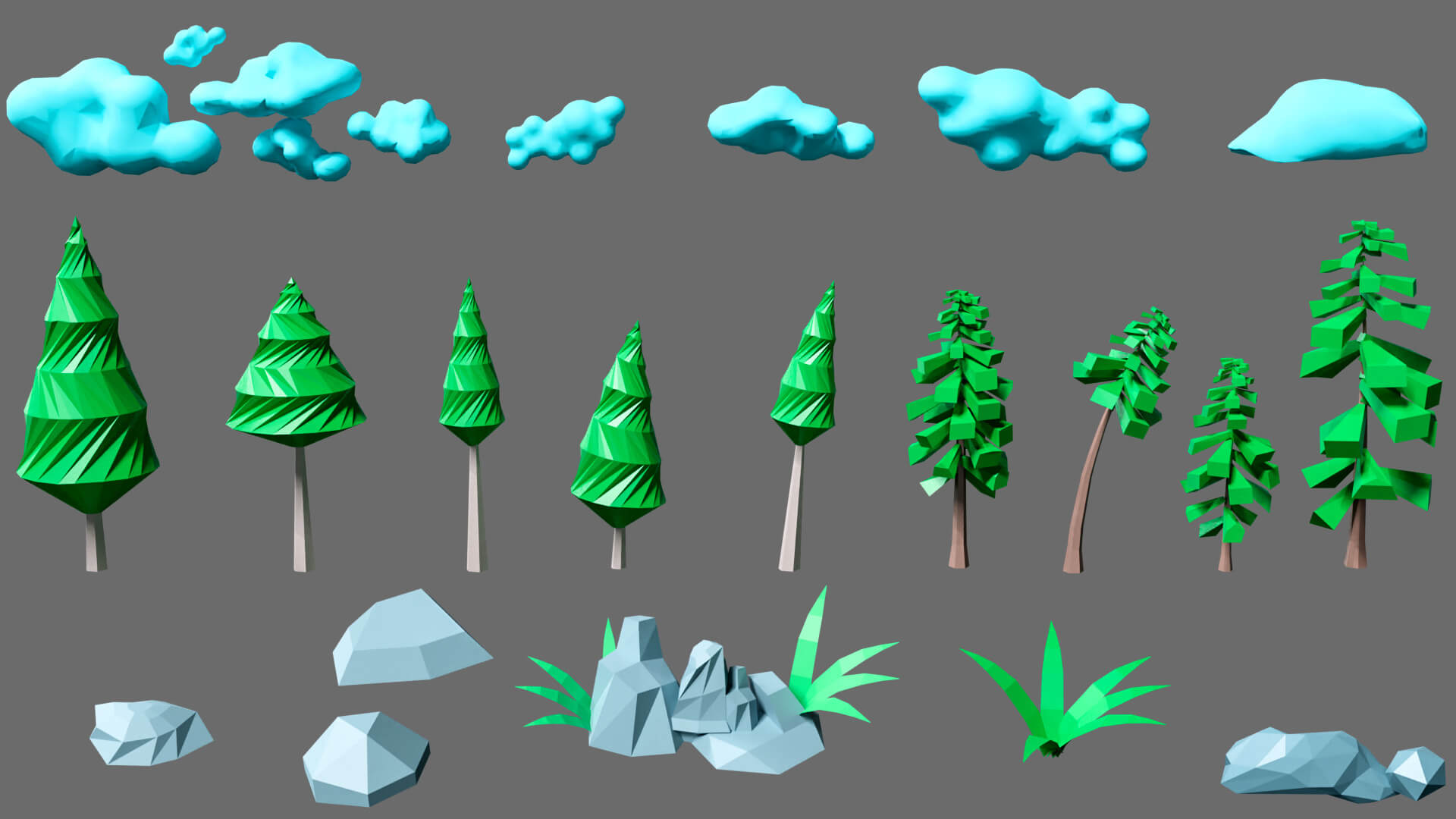 Cartoon Vegetation 2 - 3D Model by 7ka